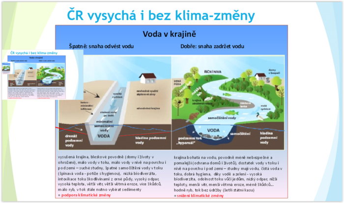 Tůně, jezírka a potok